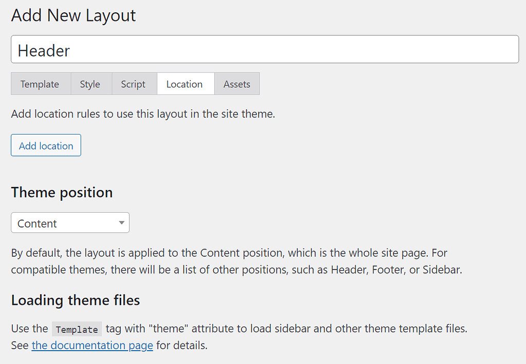 Creating layouts and theme positions - Loops & Logic - Tangible Talk